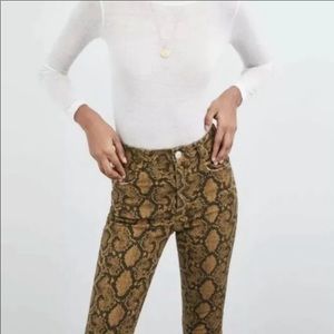 Zara | Jeans | Nwt Zara Snake Skin Denim Size 2 | Poshmark